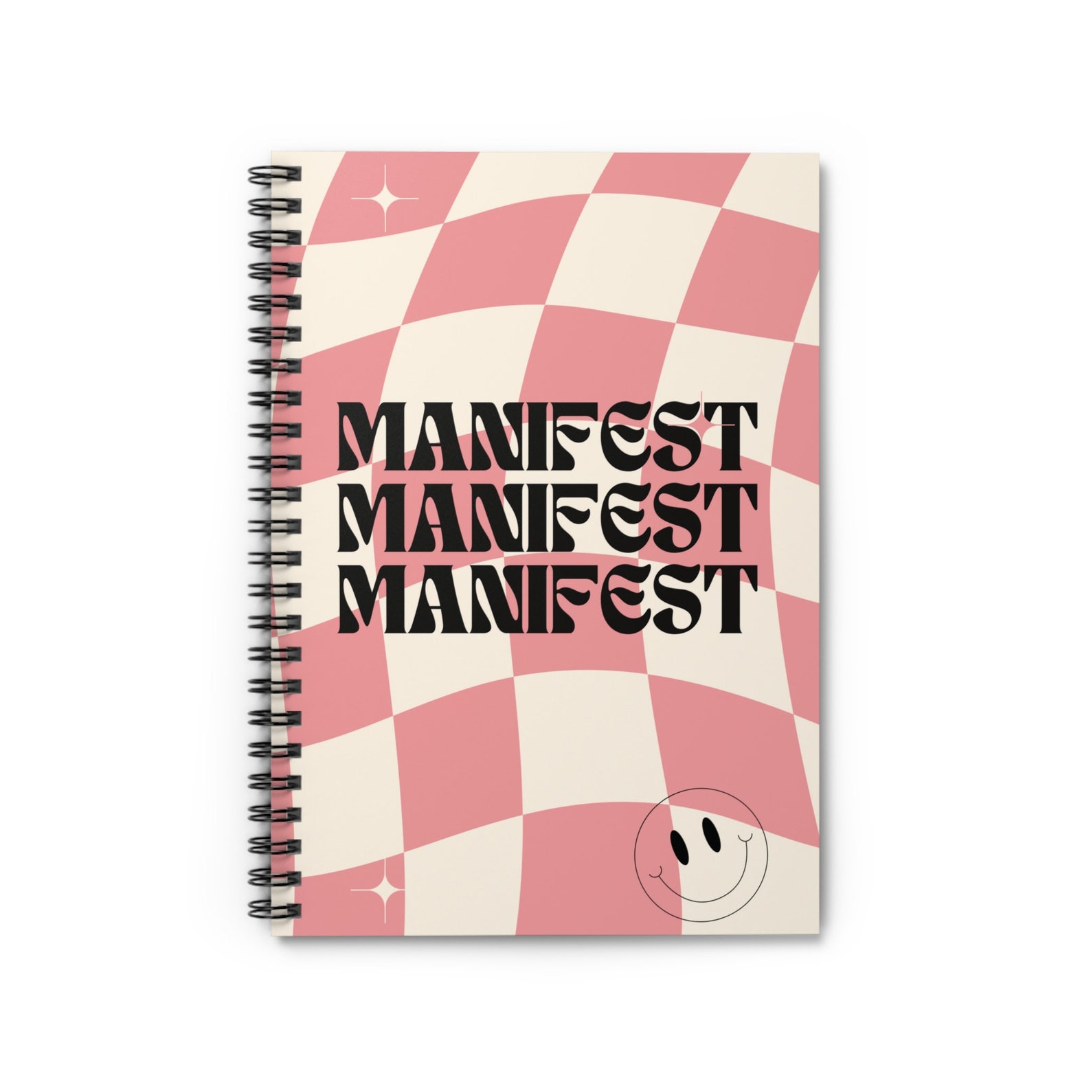 Manifest Spiral Notebook | Manifestation Journal | Checkerboard ...