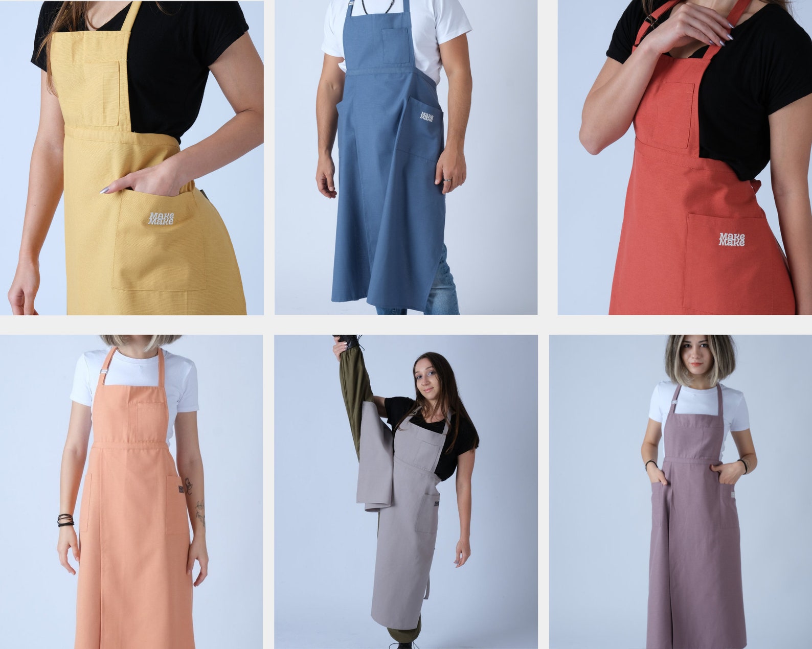 Split Leg Pottery / Florist/ Artist Apron: Waterproof Unisex Artist ...