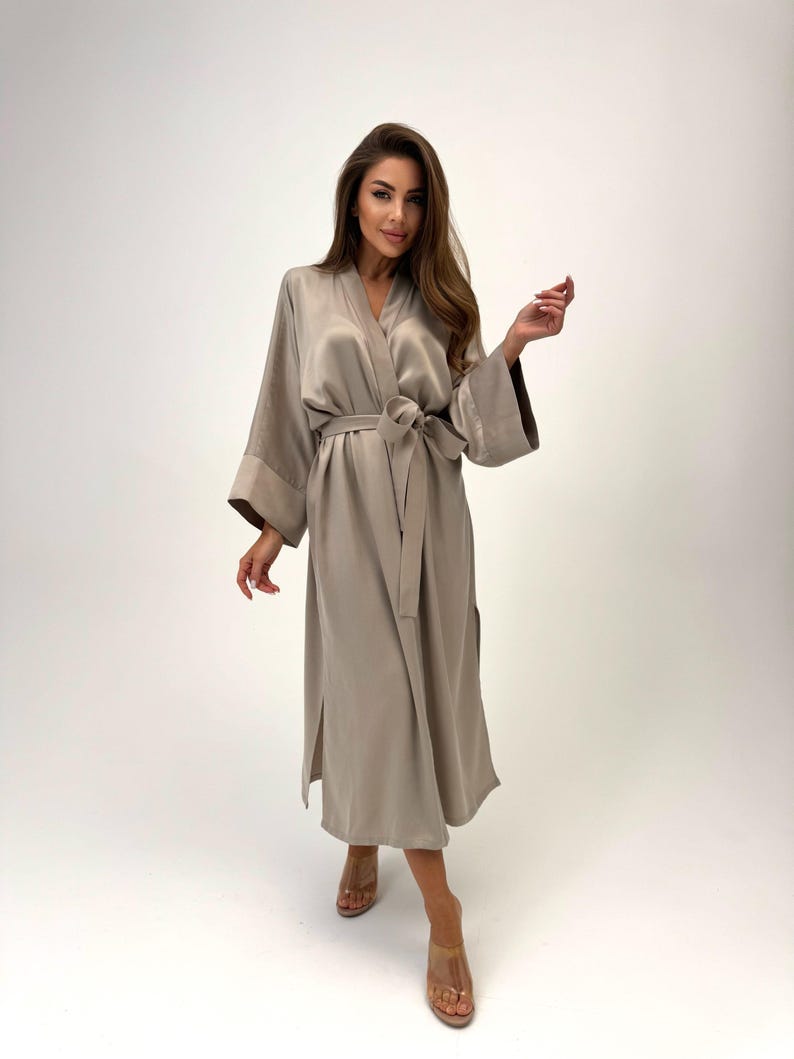 Silk Kimono Robe, Cotton Womens Robe, Japanese Kimono Robe, Bridesmaid ...