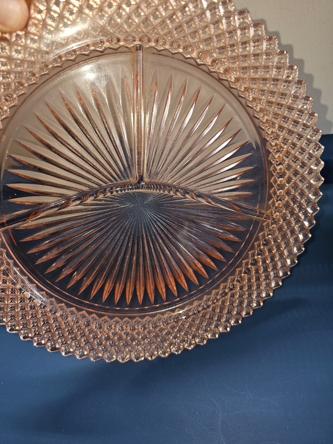 Pink Glass Miss America Anchor Hocking Grill Plate - Etsy