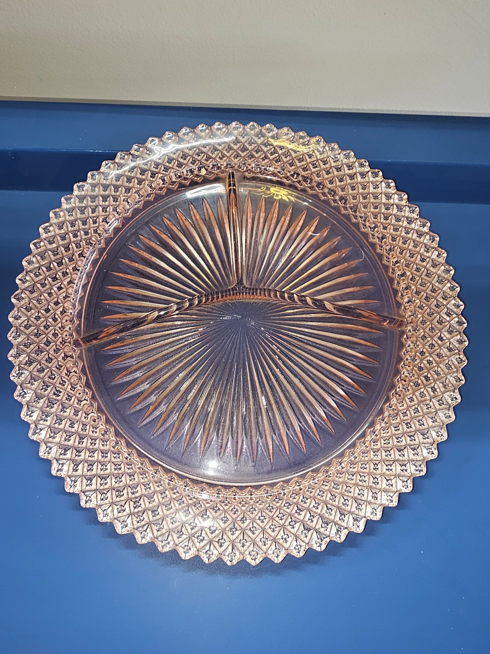 Pink Glass Miss America Anchor Hocking Grill Plate - Etsy