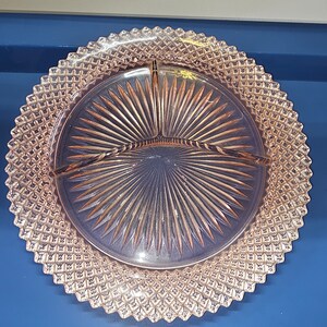 Pink Glass Miss America Anchor Hocking Grill Plate - Etsy