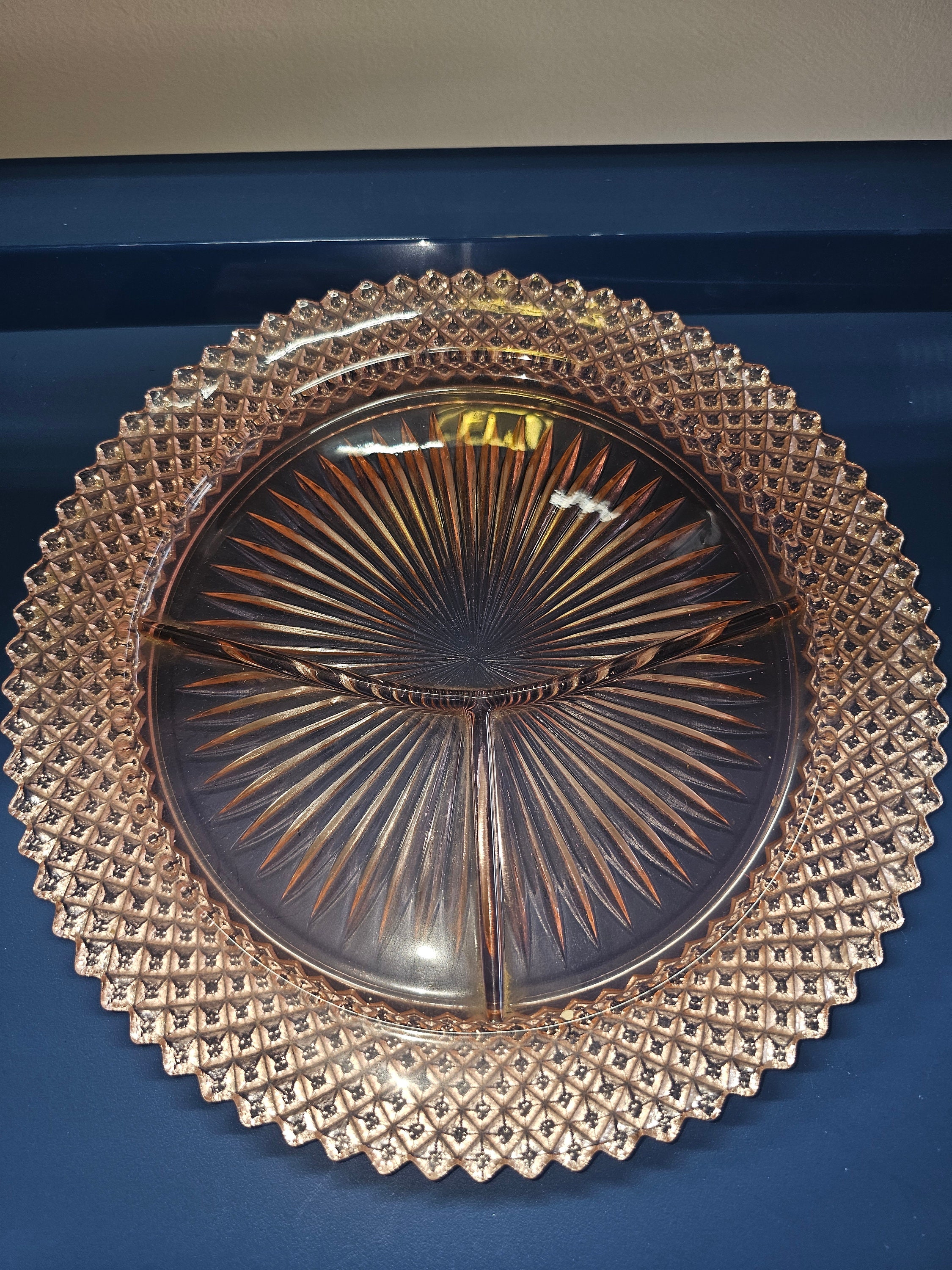 Pink Glass Miss America Anchor Hocking Grill Plate - Etsy