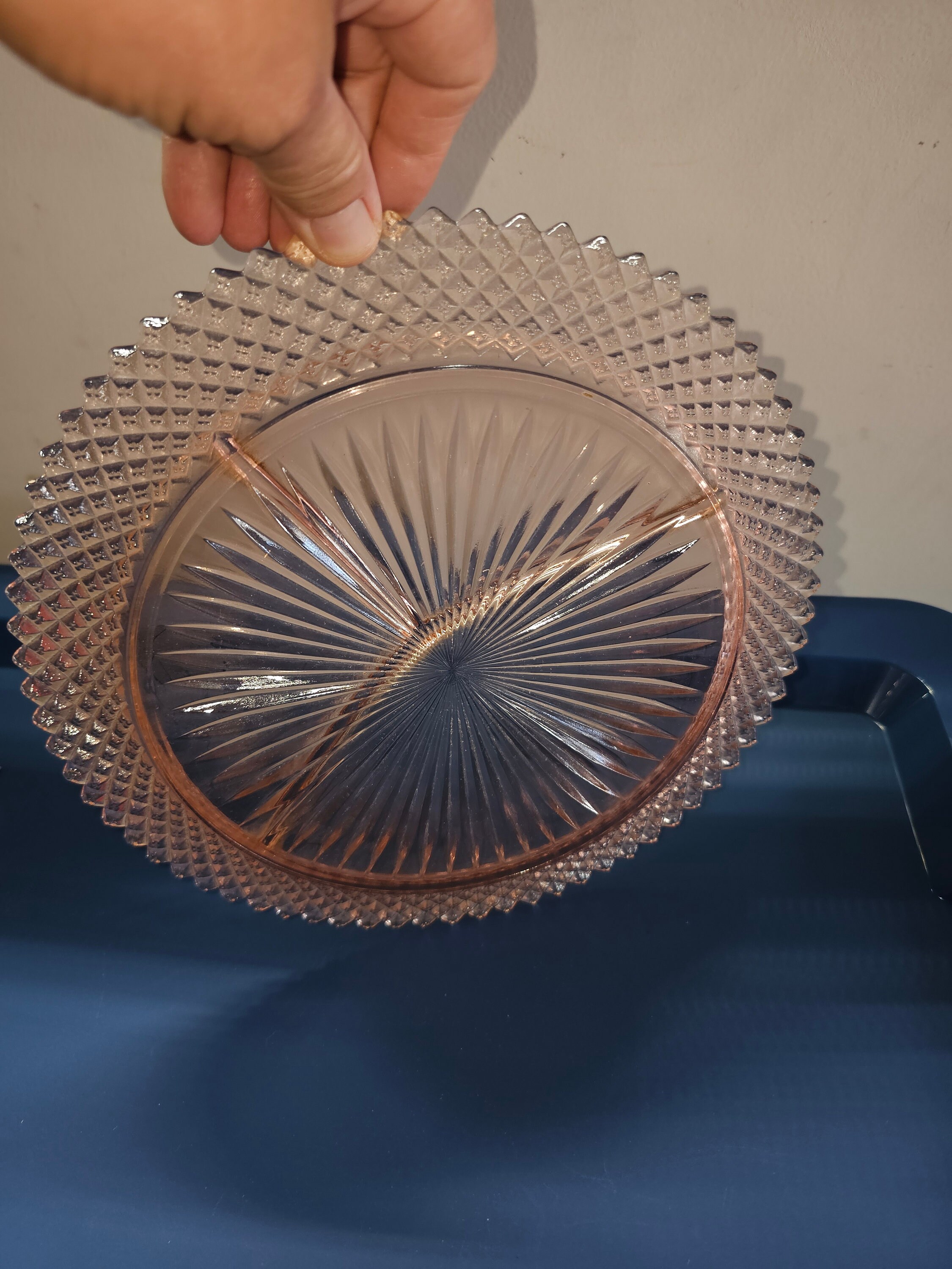Pink Glass Miss America Anchor Hocking Grill Plate - Etsy