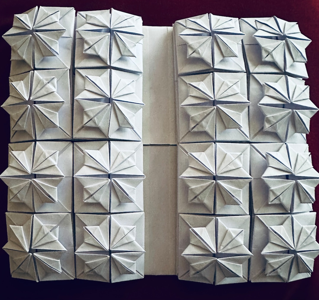 Paper Origami Thread Book in Pure White - Etsy