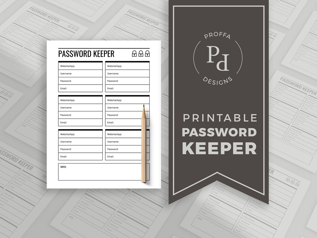 Printable Password Log / Digital Password Tracker / Simple Password ...