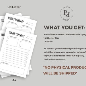 Printable to Do Checklist / Routine Checklist Keeper / Daily Gratitude ...