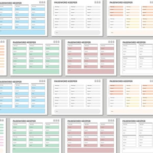 Printable Password Log Bundle / Login and Account Keeper for Streaming ...