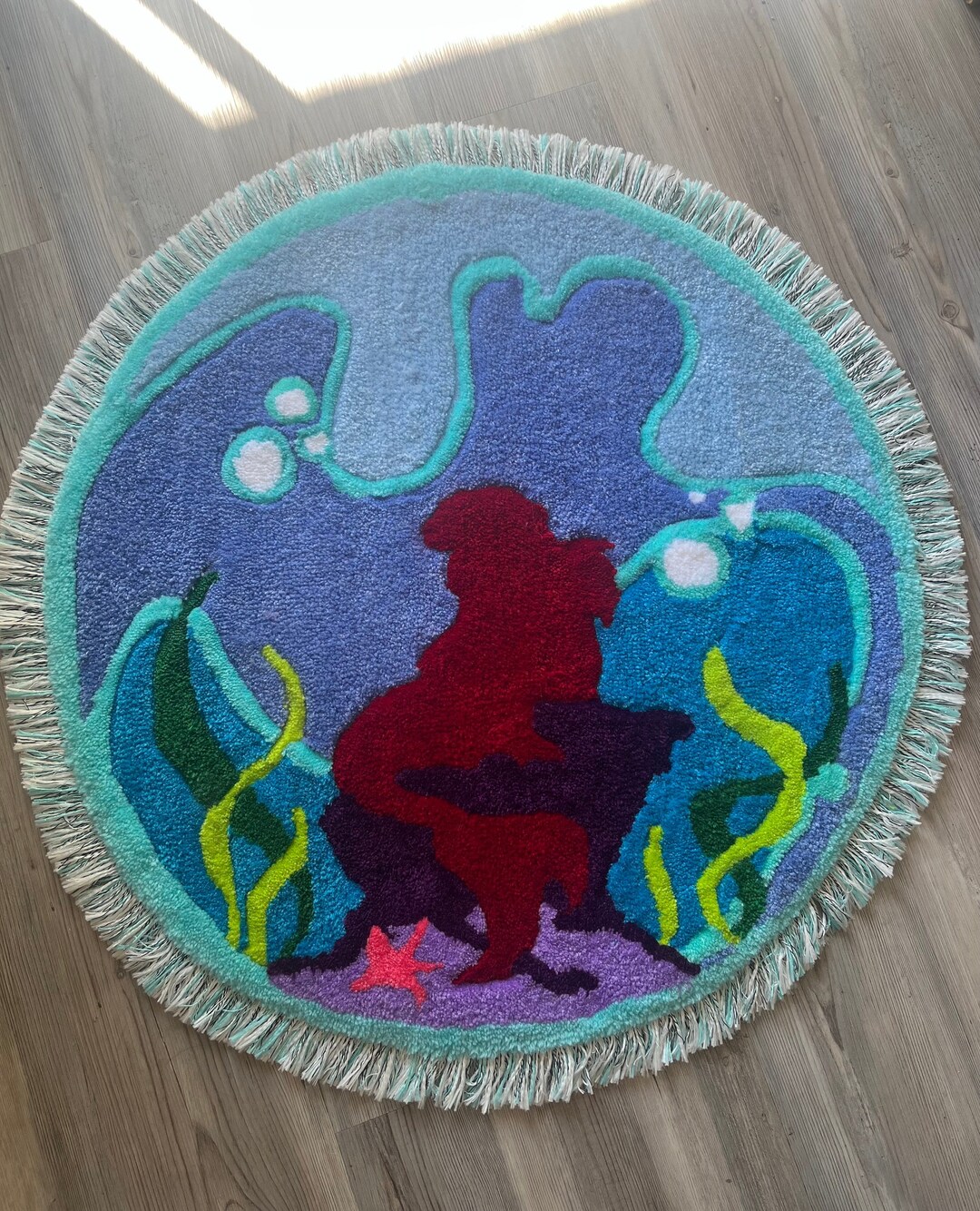 Deep Sea Mermaid Abstract Area Rug - Etsy