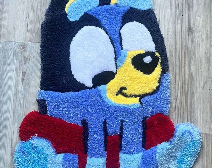 BLUEY- Baby Bluey Heeler Character Accent Rug - Etsy