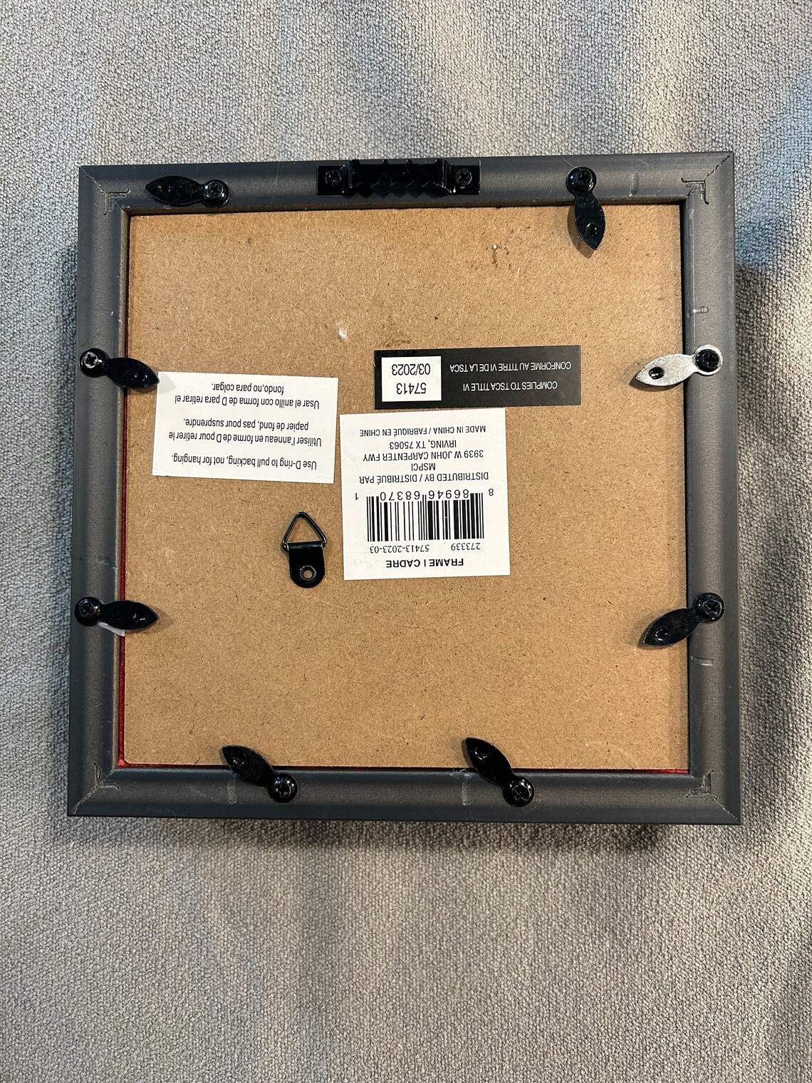 Gingerbread Man in 6x6 Black Shadow Frame With Recycled & New Jewelry ...