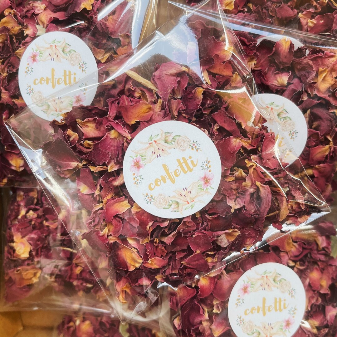 100 Wedding Confetti Bags, DIY Dried Flower Confetti Pouches, Budget ...