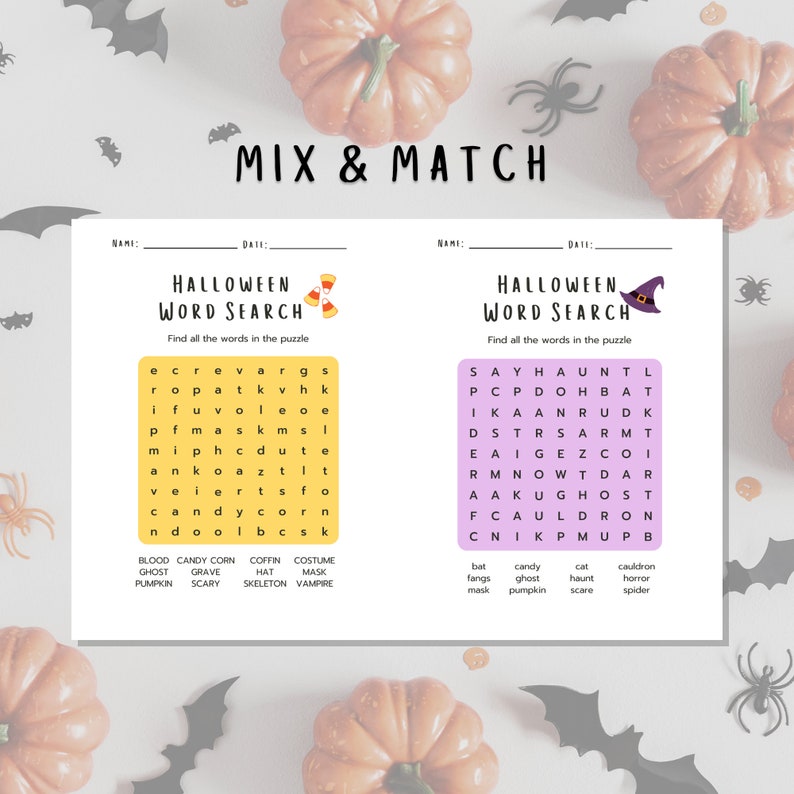 Halloween Word Search | Fall Word Search | Printable Word Search ...