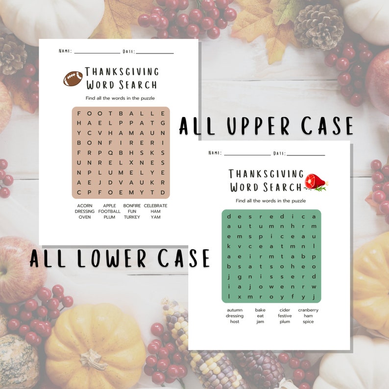 Thanksgiving Word Search | Fall Word Search | Printable PDF | Digital ...