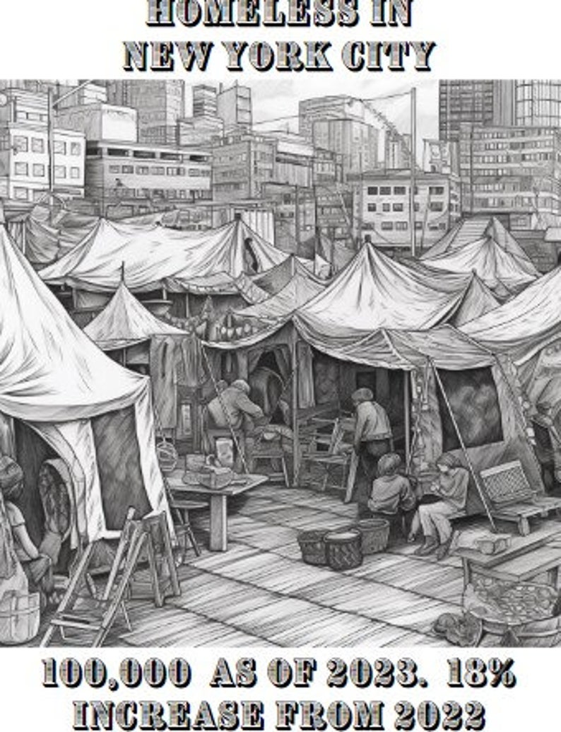 Homelessness in America 2023 Coloring Book - Etsy