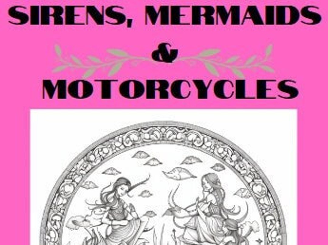 Sirens, Mermaids and Motorcycles 22-page Adult Coloring Book - Etsy