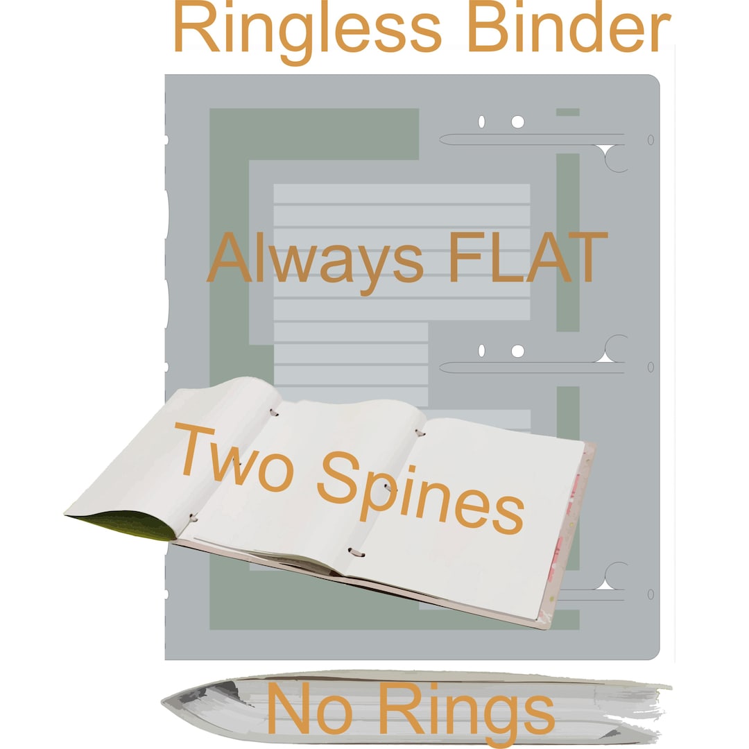 Eco-friendly A4 Ringless Binder: Green Paperboard, Holds 350 Pages - Etsy