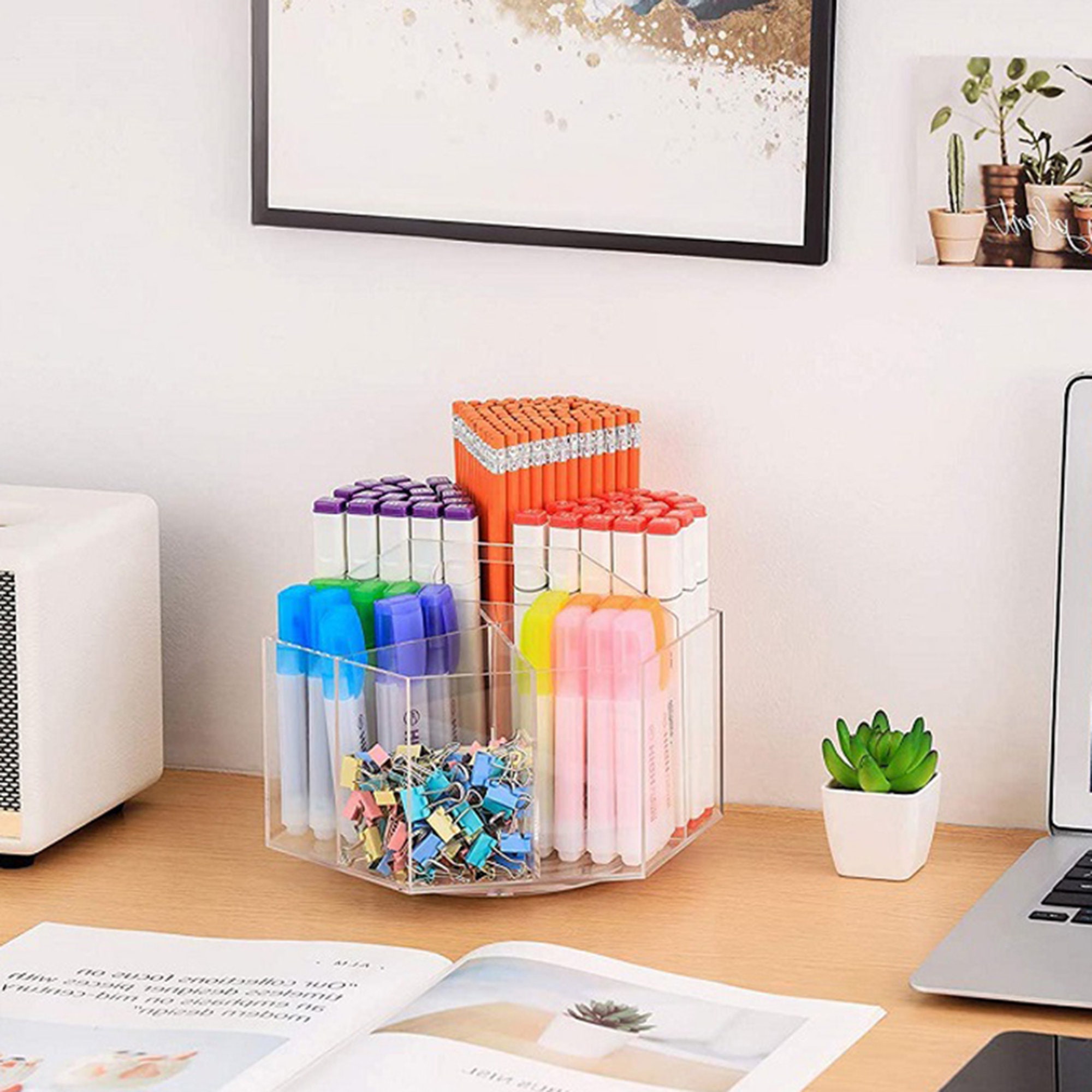 Rotating Desktop Organizer Pencil Holder Stationery Holder - Etsy