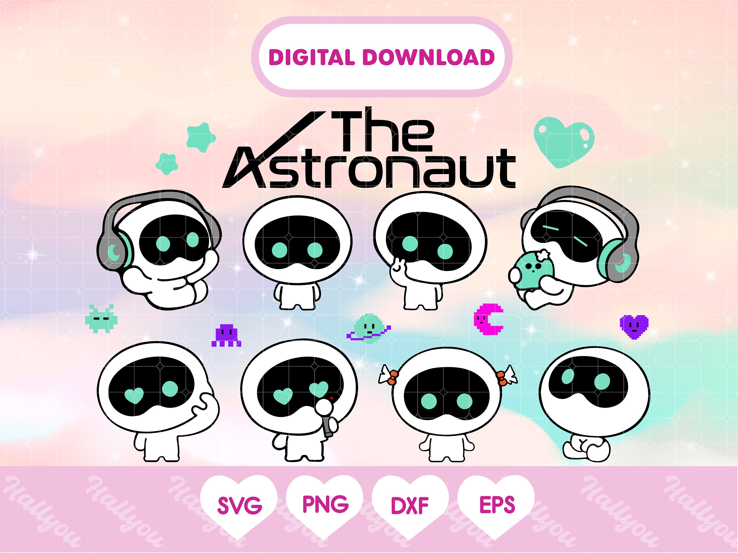 BTS Svg Jin Wootteo the Astronaut Cut File Template for - Etsy Denmark