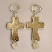 Gold Cross Earrings for Her Large Cross Hoops Earrings Religious Saint ...