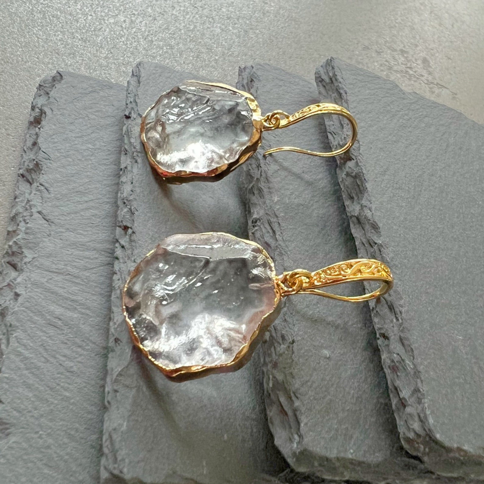 Clear Quartz Earrings for Woman Quartz Jewelry Gift for Her Gemstone ...