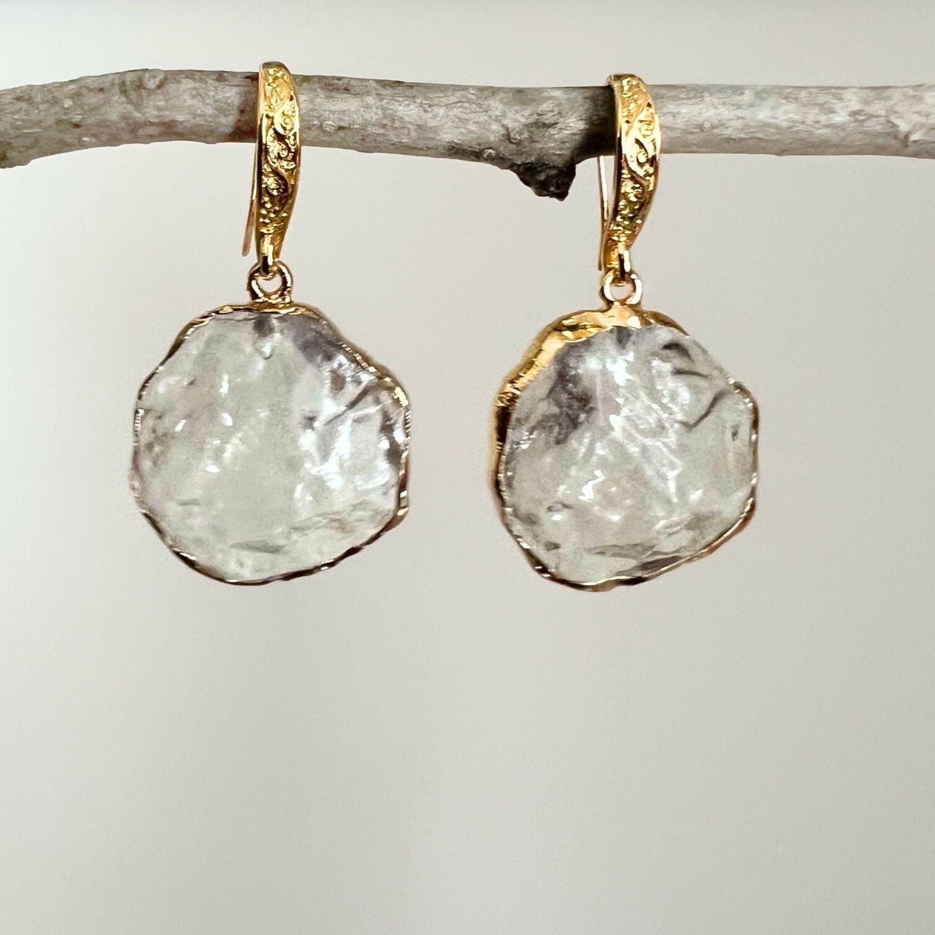 Clear Quartz Earrings for Woman Quartz Jewelry Gift for Her Gemstone ...