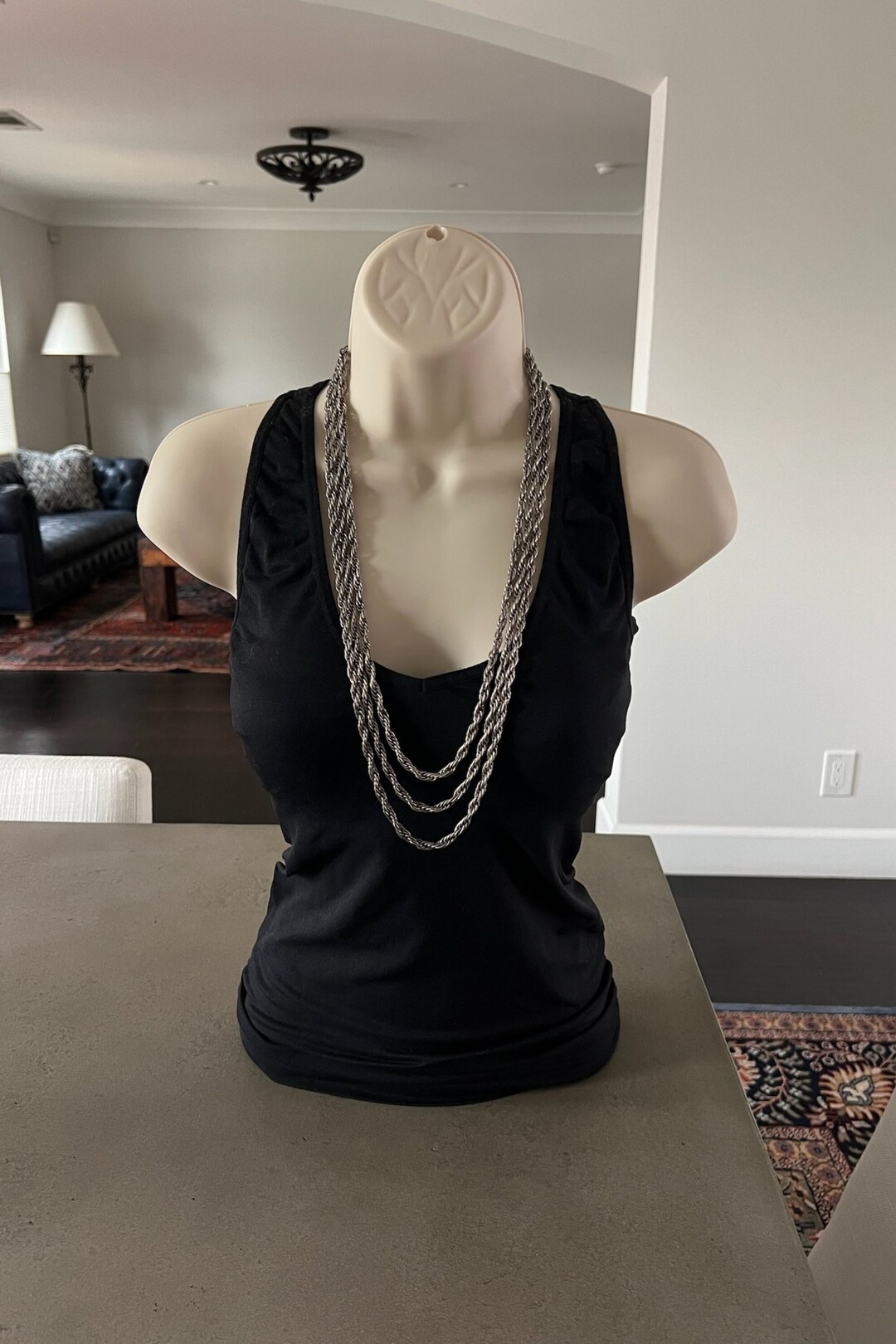Rope Chain Necklace Layered Multi-chain Necklace Three Layers Necklace ...
