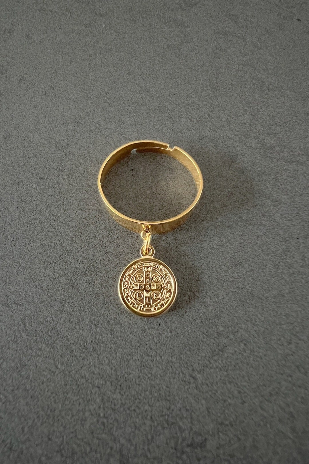 St Benedict Medal Ring of St Benedict Ring Saint Benedict Pendant Saint ...