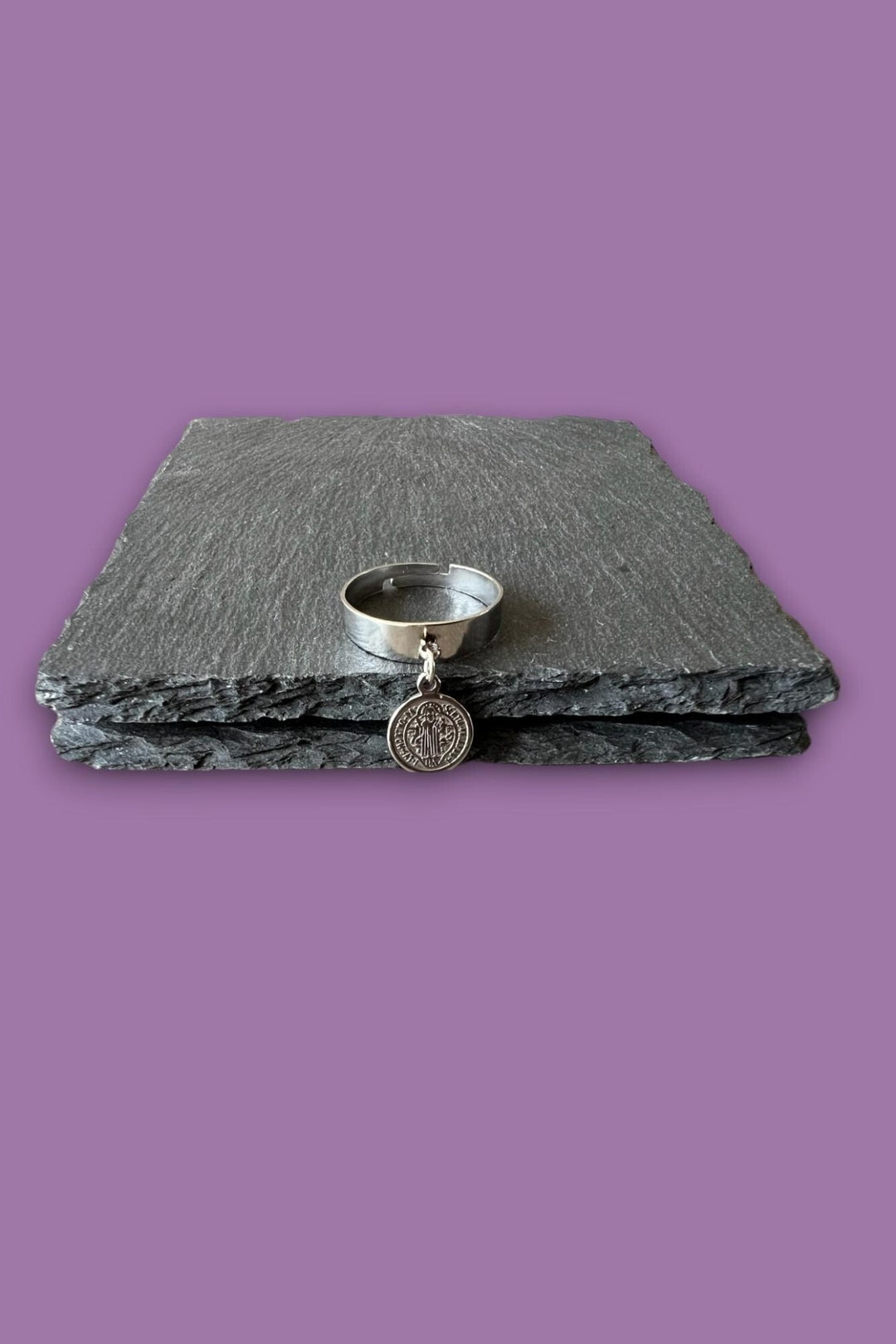 St Benedict Medal Ring St Benedict Ring Saint Benedict Pendant Saint ...