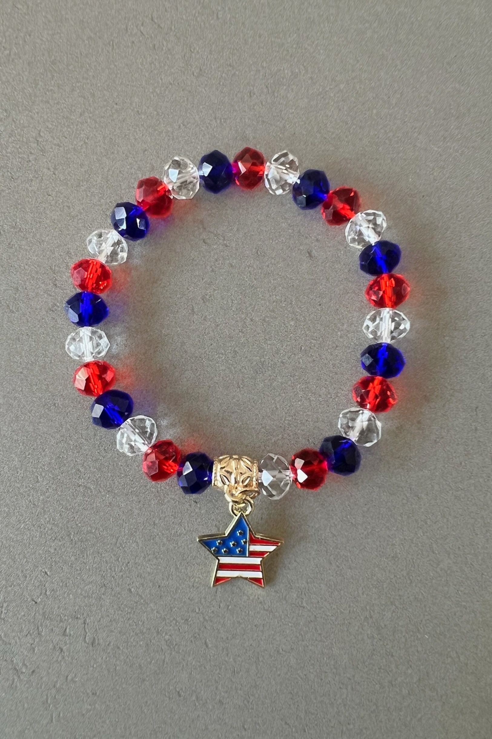 4th of July Bracelet Set of Beaded Bracelet Set With Glass Beads ...