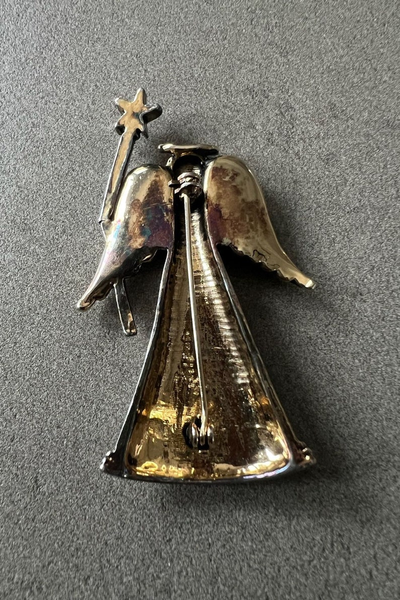 Celestial Brooch for Her Silver Angel Brooch for Woman Big Angel Brooch ...