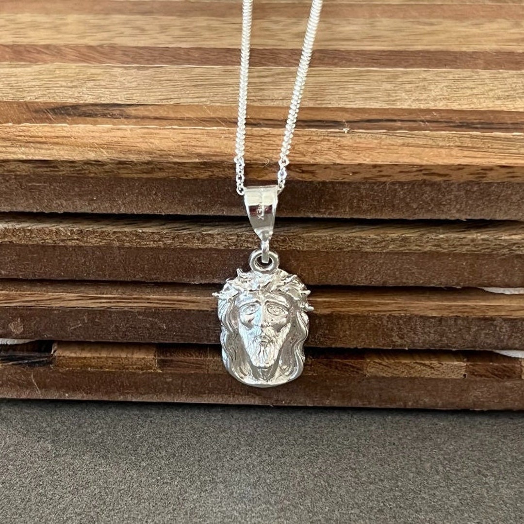 Jesus Pendant Jesus Christ Necklace Religion Necklace Jesus Face ...