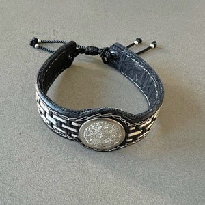 Mens Bracelet Aztec Calendar Bracelet for Men Thick Synthetic Leather ...