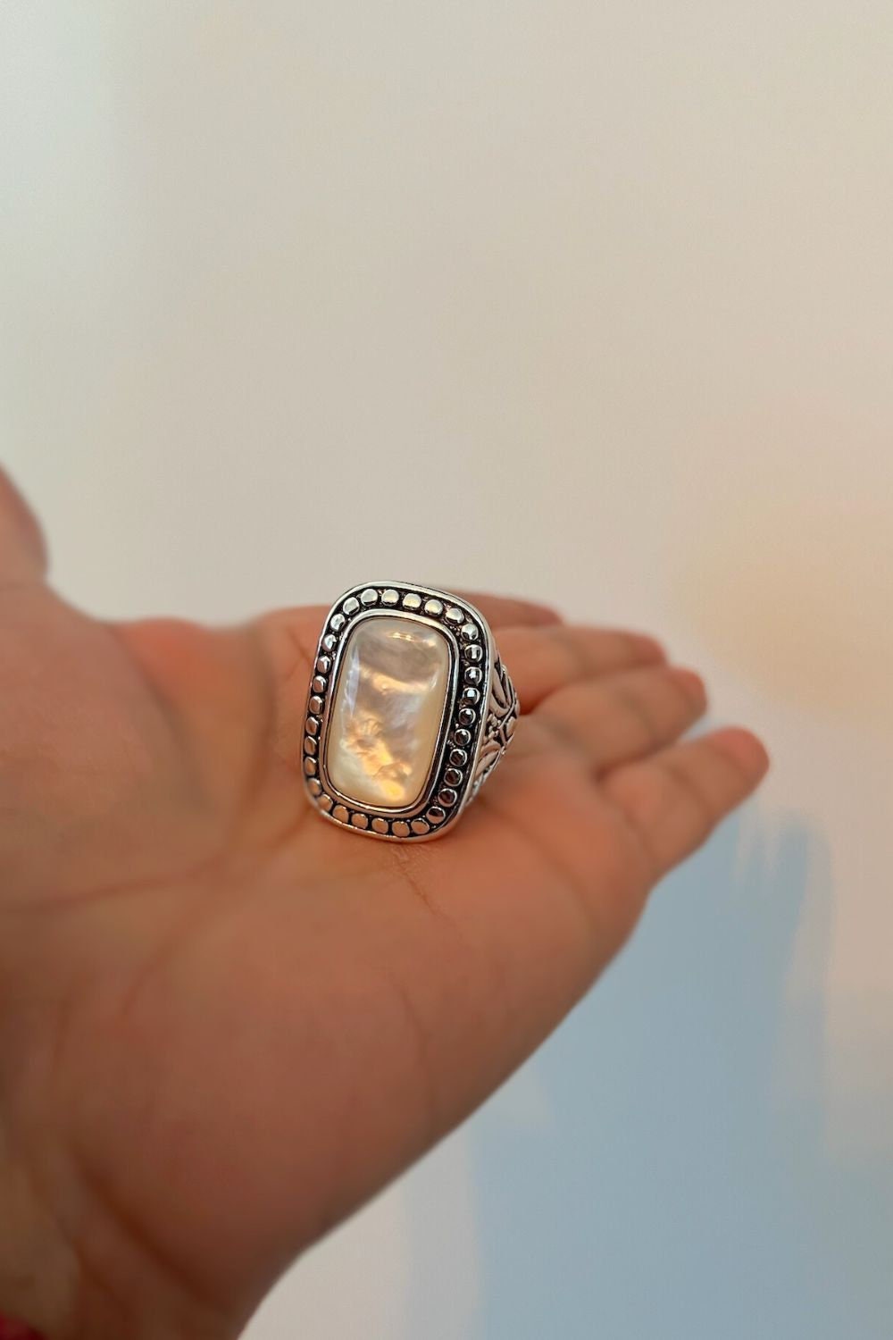 Statement Ring for Women Shell Ring Gift for Woman White Shell Ring for ...