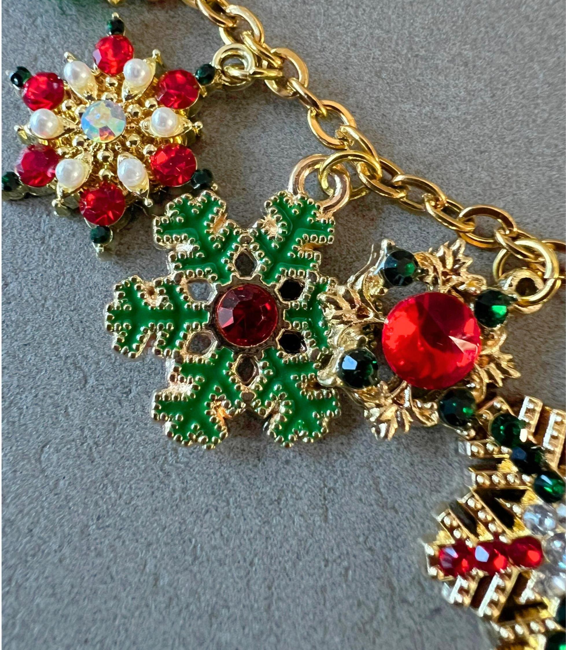 Christmas Necklace for Her Snowflake Pendant Necklace Elegant Necklace ...