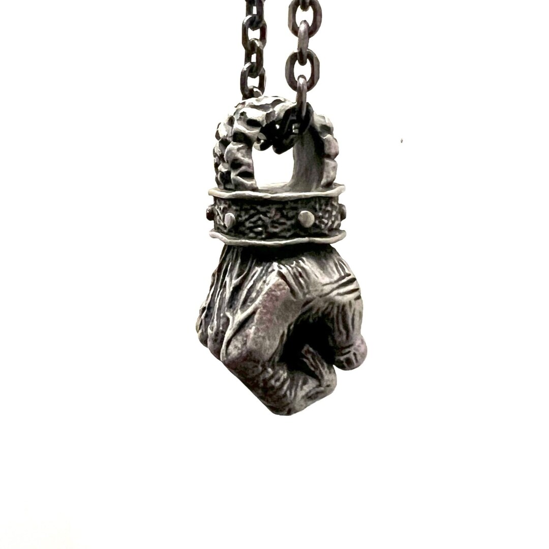 Masculine Pendant Necklace for Him Hand Pendant Necklace Men Hand Fist ...