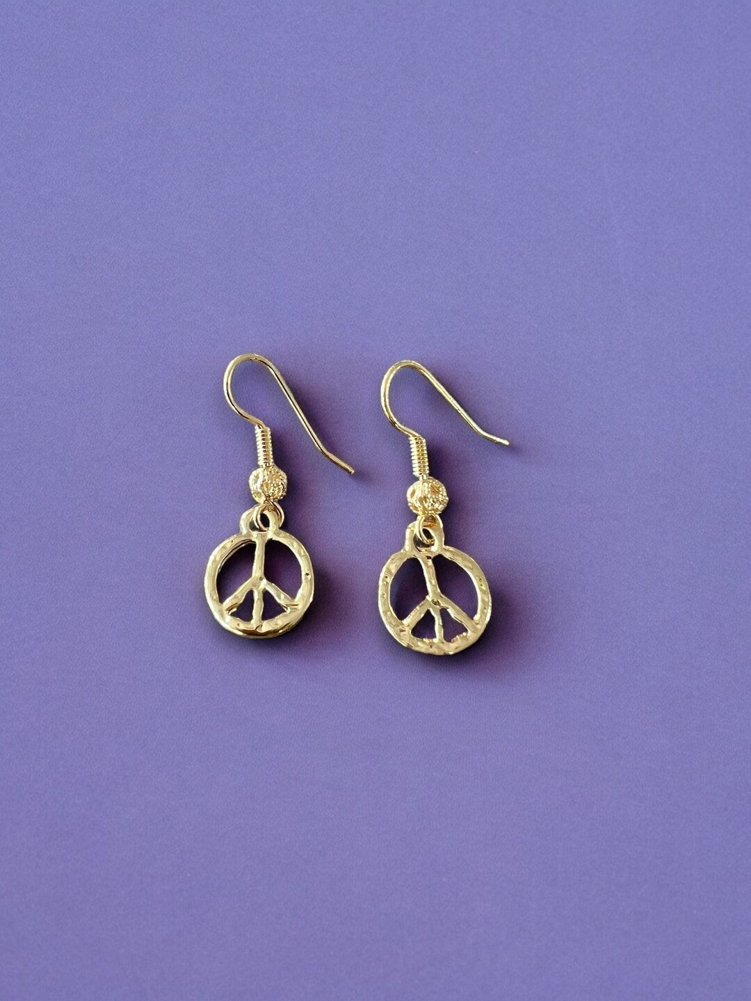 Small Earrings for Her Peace Sign Earrings Peace and Love Gift for Her ...