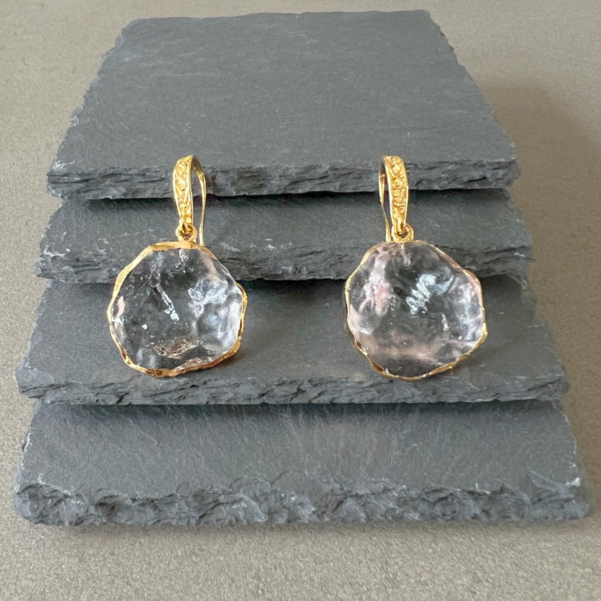 Clear Quartz Earrings for Woman Quartz Jewelry Gift for Her Gemstone ...