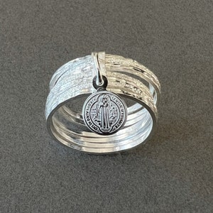 Seven Day Ring Saint Benedict Ring for Her Real Silver Ring St Benedict ...