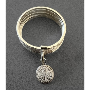 Seven Day Ring Saint Benedict Ring for Her Real Silver Ring St Benedict ...