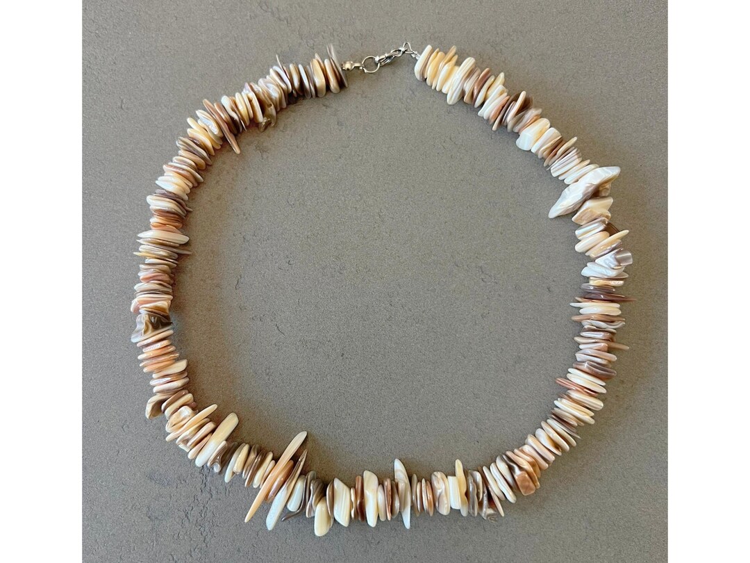 Shell Necklace for Her Shell Bead Necklace Earth Tones Necklace Sea ...