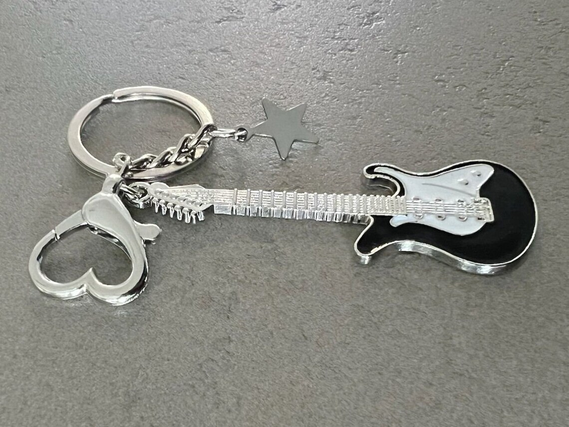 Guitar Keychain for Men Keyholder Gift for Guitar Lover Keychain for ...