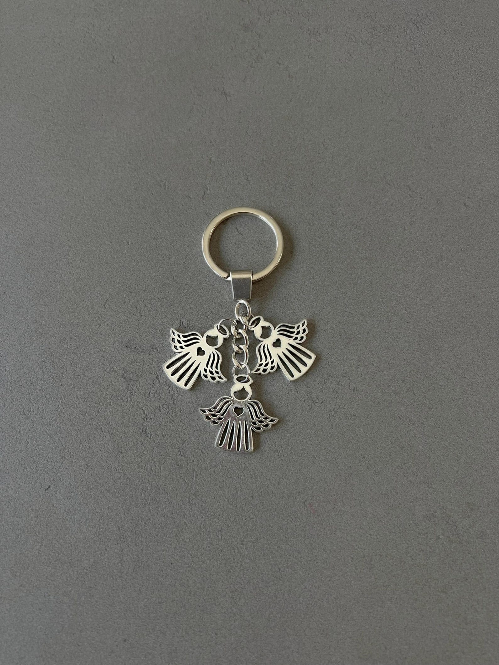 Angel Keychain, Stainless Steel Keychain, Minimalistic Design ...