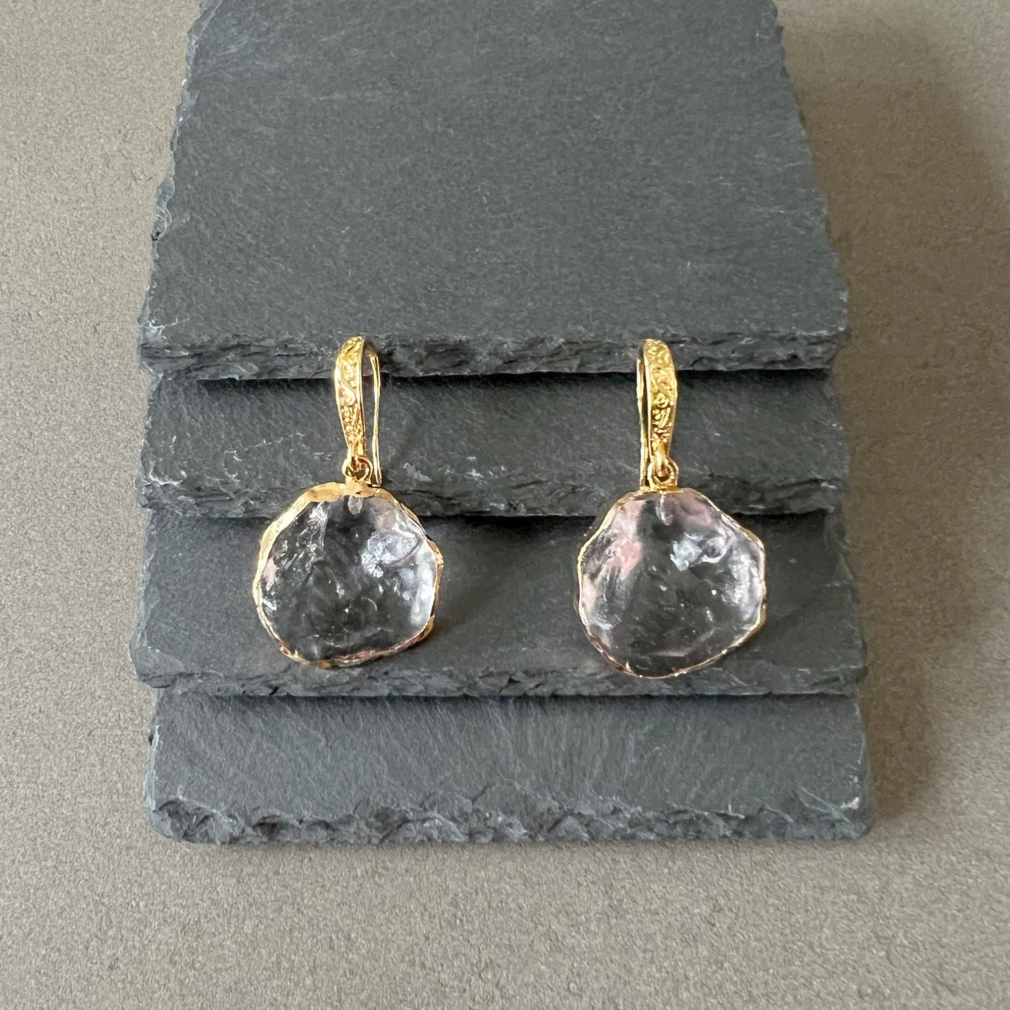 Clear Quartz Earrings for Woman Quartz Jewelry Gift for Her Gemstone ...