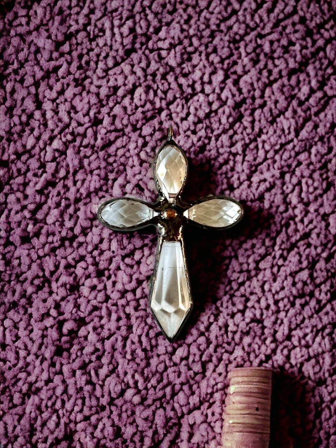 Large Cross Pendant Clear Quartz Crystal Pendant Quartz Cross Pendant ...