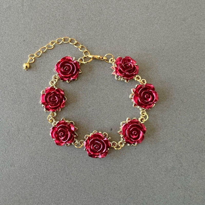 Rose Bracelet - Etsy