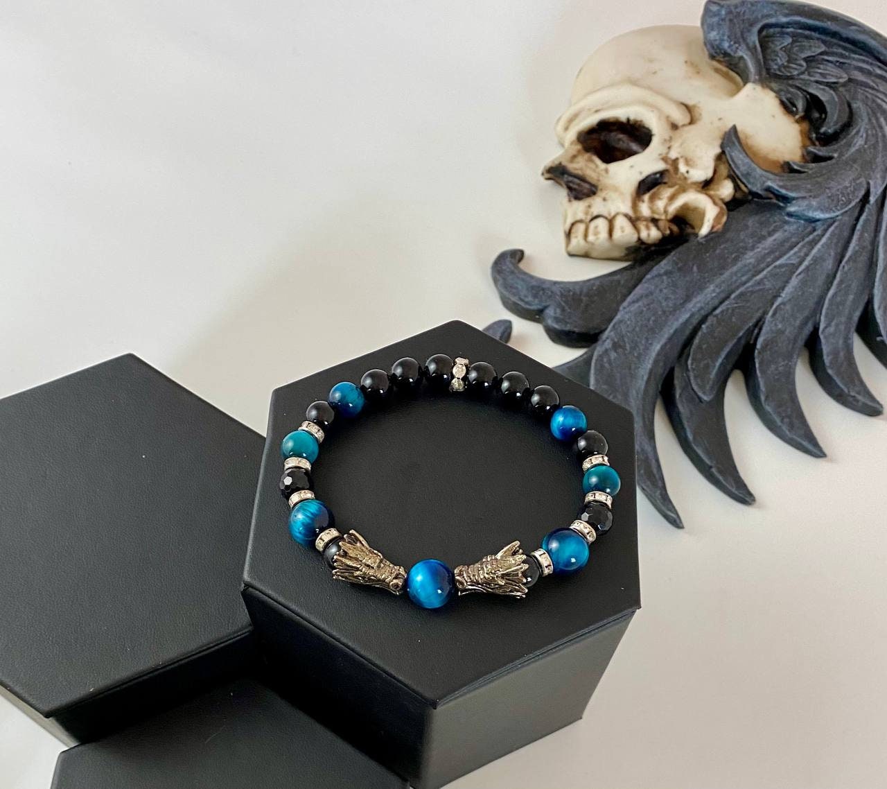 Dragon Bracelet / Natural Gemstone / High Quality Blue Dragon Bracelet / Natural Gemstone / High Quality Blue