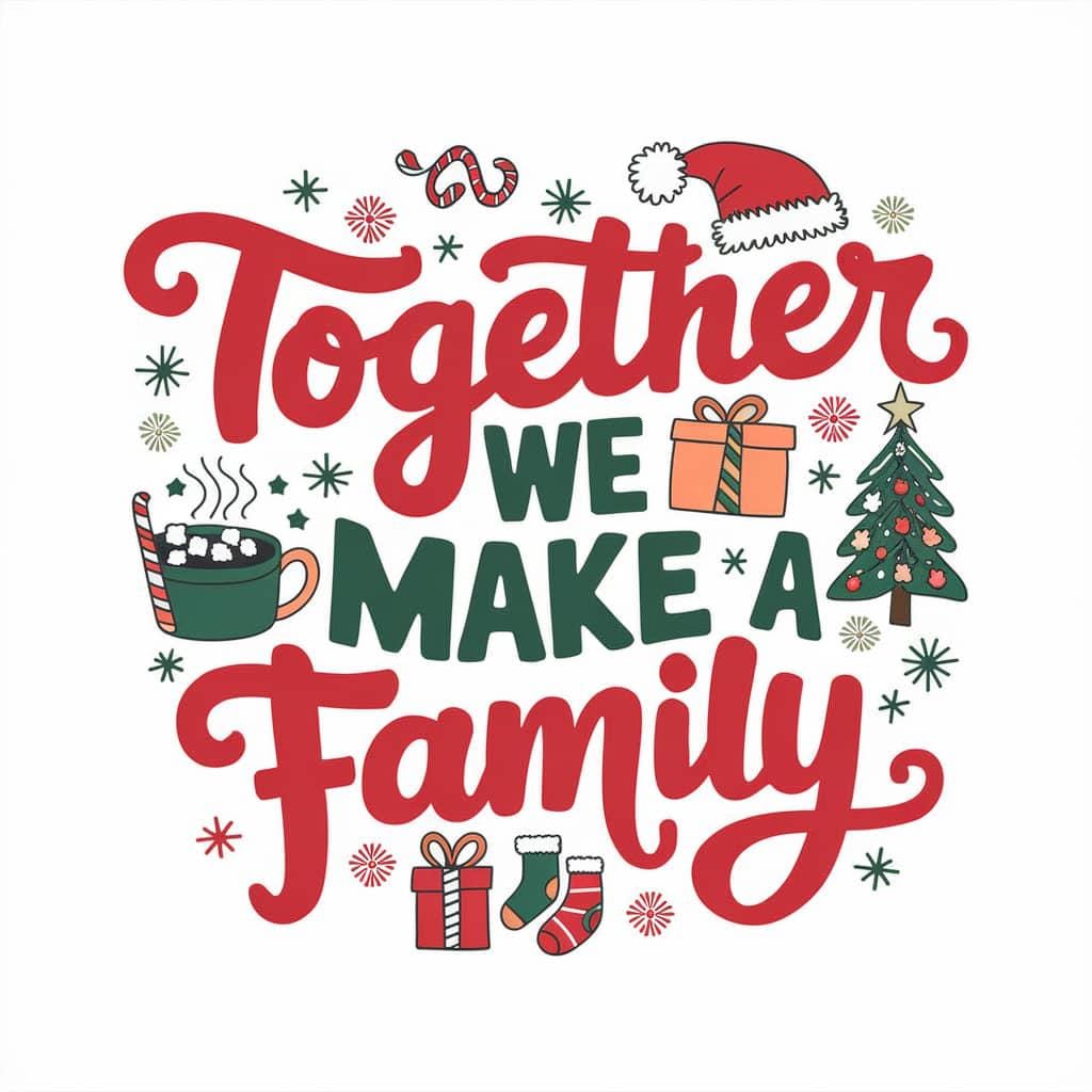 8 Christmas Together We Make A Family - Etsy