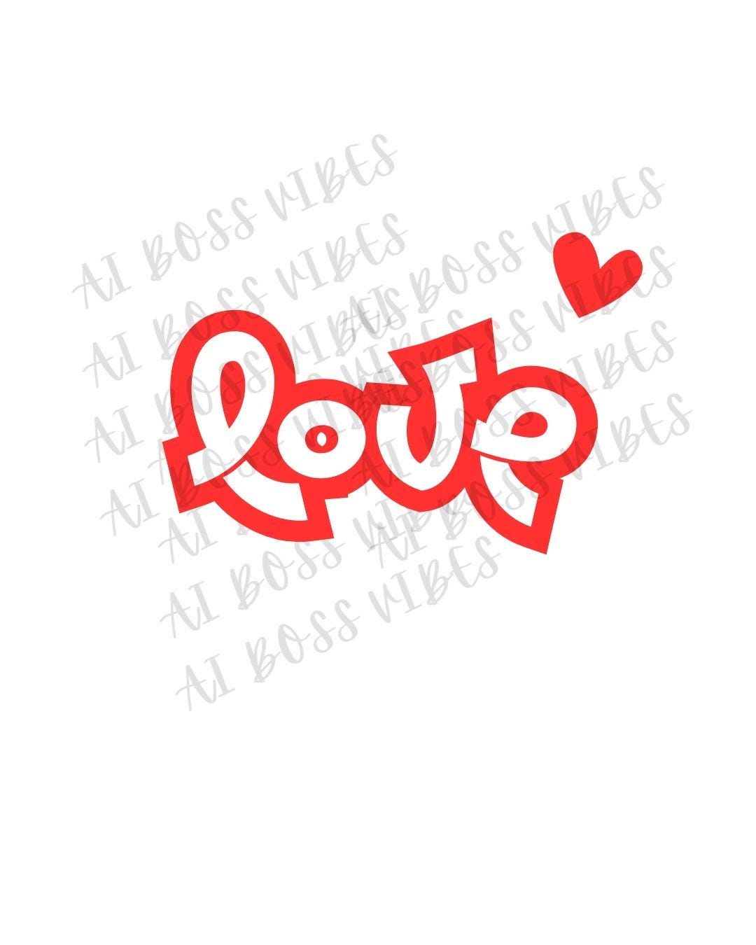 Love Heart SVG File - Etsy