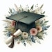Graduation Cap With Flowers PNG | Class of 2025 Digital Download ...